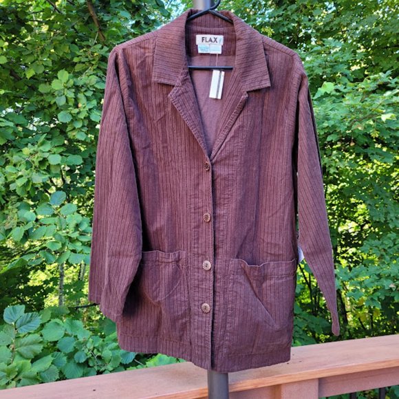 Flax | Jackets & Coats | Nwt Flax Nos Cotton Java Corduroy Jacket ...